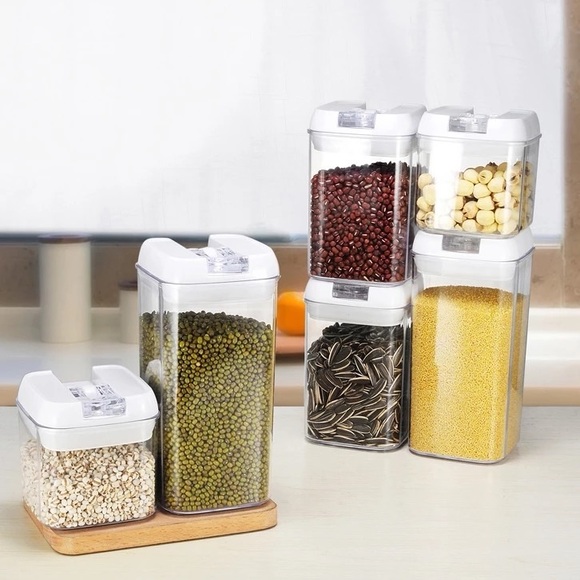 Kitchen | White Airtight Food Storage Containers For Kitchen | Poshmark